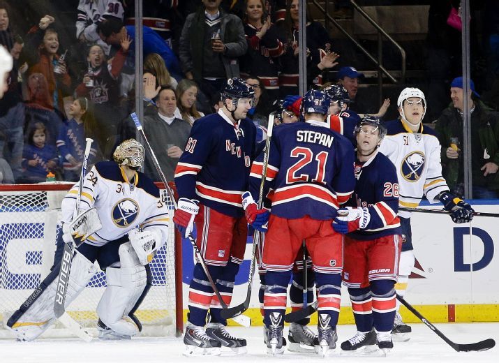 Rangers light up Buffalo in laugher - Blue Seat Blogs